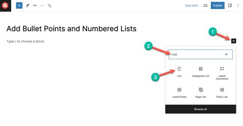 How To Add Bullet Points And Numbered Lists In Wordpress