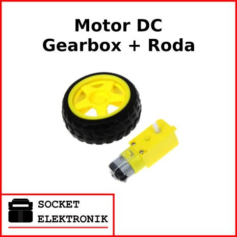 Jual Motor DC Gear Box Dan Roda Untuk Robot Untuk Arduino Smart Car Roda Kota Bandung