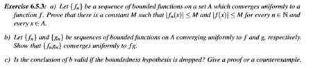 solved let {f n} be a sequence of bounded functions on a set