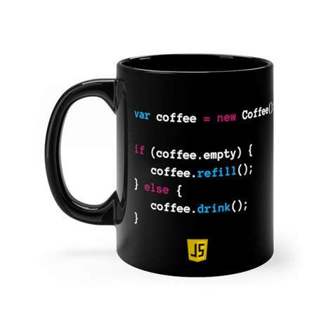 Javascript Black Mug Programmer Mug Software Engineer Coffee Etsy