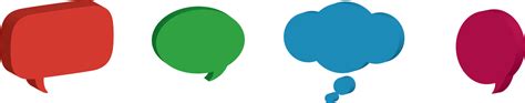 3d Speech Bubble Shapes Set Vector Cloud Square Circle And Rectangle Chat Box Banner Banner