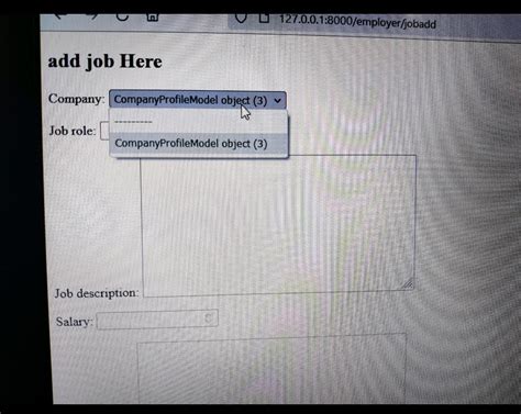 My Foreignkey Is Displayed As Model Object When I Use It As A Dropdown