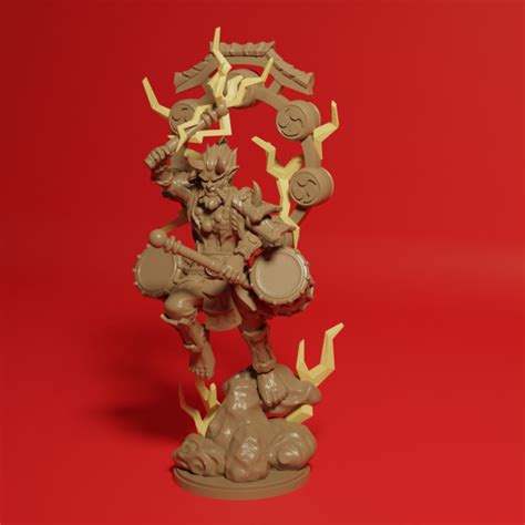 3d Printable Raijin Red Oni Leader By Steam Tatsu