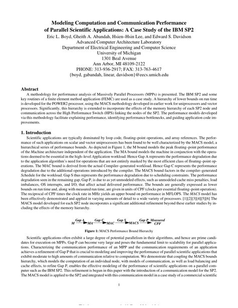 Pdf Modeling Computation And Communication Performance Of Parallel