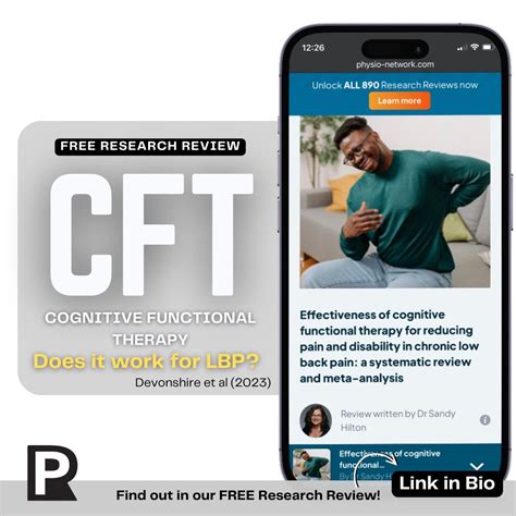 Physio Research On Linkedin 🏋️ Cognitive Functional Therapy Cft Has