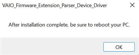 “vaio firmware extension parser driver ver 2 4 0 8230” update program