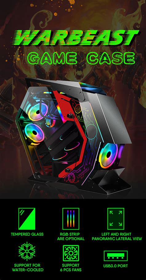 Buy Wholesale China Itx Cpu Cabinet Cool Atx Full Tower Desktop With Lcd Acrylic Pc Cooling