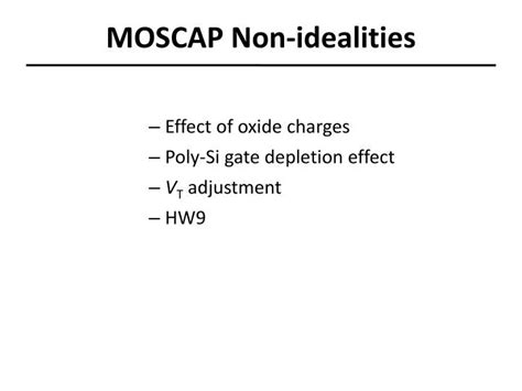 Ppt Moscap Non Idealities Powerpoint Presentation Free Download Id