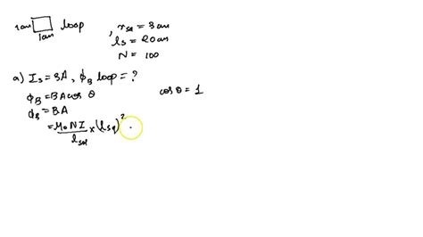 SOLVED A Square Single Turn Wire Loop 1 00 Cm On A Side Is Placed Inside A Solenoid That Has A