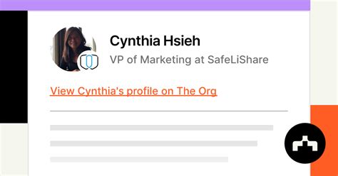Cynthia Hsieh Vp Of Marketing At Safelishare The Org