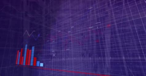 Animation Data Processing Diagrams Cityscape Global Technology Digital Interface Concept — Stock