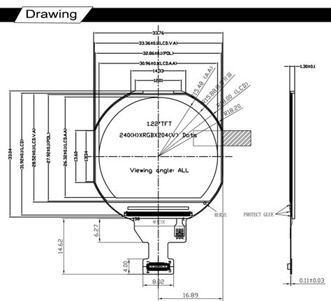 1 22 Inch Round Tft Lcd Display Circular Display Round TFT LCD Display Circular