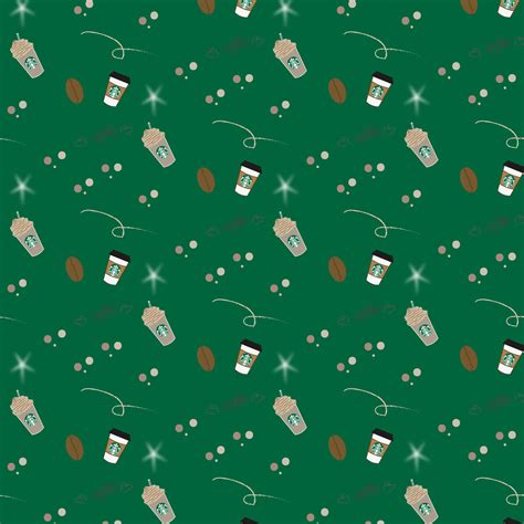 Starbucks Pattern Green By Kabelart On Deviantart