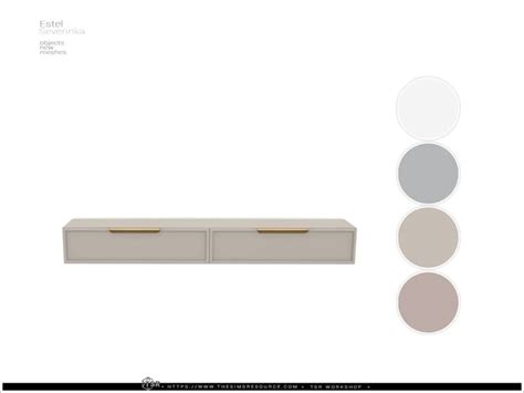 Estel Wall Shelf Long In 2025 Sims 4 Cc Furniture Sims Sims 4