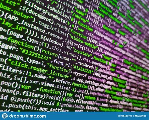 Computer Programming Source Code Shallow Depth Of Field Effect Big