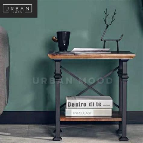 Compost Rustic Solid Wood Side Table Urban Mood