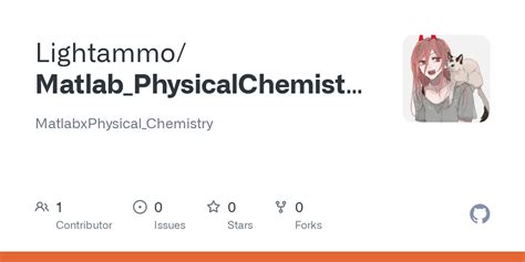 github lightammo matlab physicalchemistry matlabxphysical chemistry