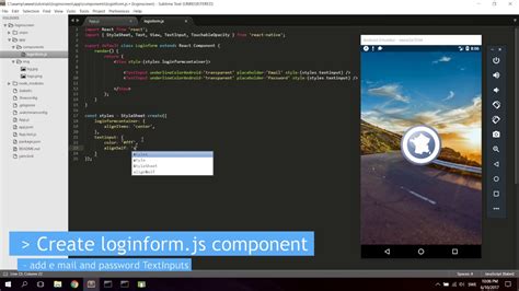 React Native Tutorial Create And Design A Login Screen Youtube