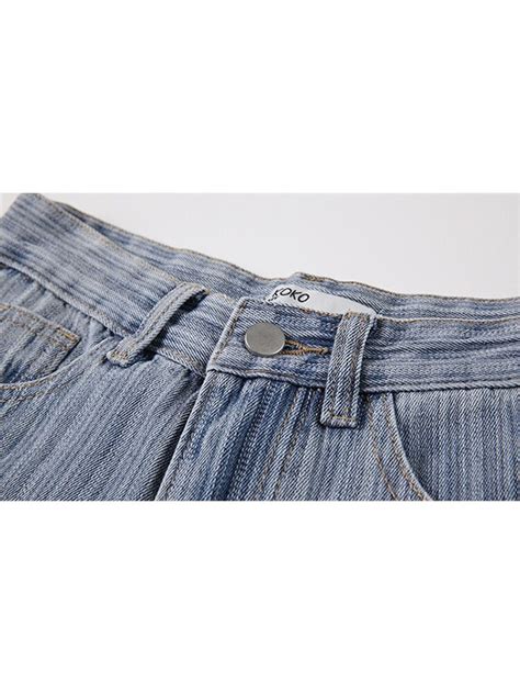 Woman Jeans High Waist Clothes Wide Leg Denim Blue Grandado