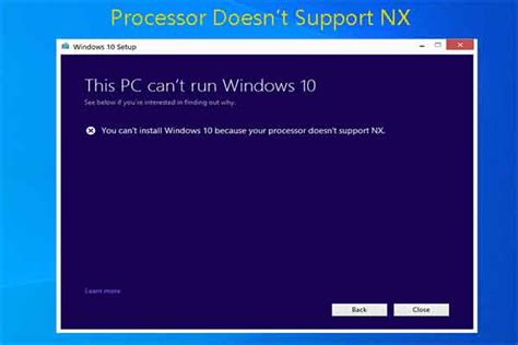 Fixed This Pcs Processor Doesnt Support A Critical Feature Nx