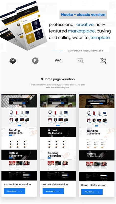 Nookx Is A Clean Elegant And Modern Design Responsive Bootstrap Html