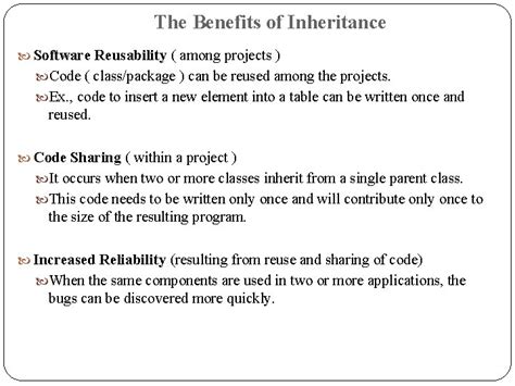 Unit2 Inheritance Definition Single Inheritance Benefits Of Inheritance