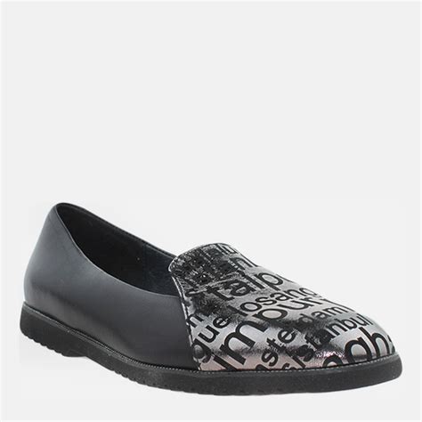 Женские слиперы из кожи Wings RW544 37 23.5 см Черные с никелем ...