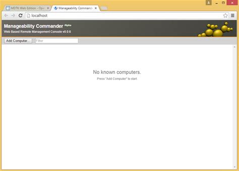 Setting Up The Manageability Commander Web Edition Hardware