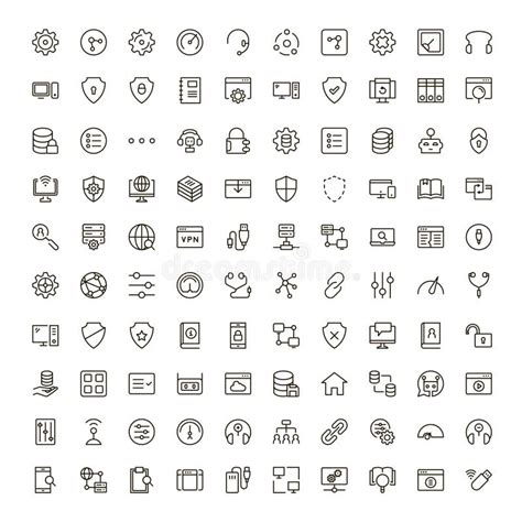 Programming Icon Set Stock Vector Illustration Of Flat 114023988