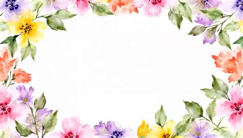 수채화 꽃 테두리 배경 사진 무료 고품질 사진 다운로드 Freepik
