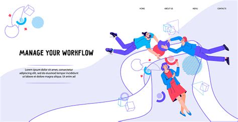 비즈니스 피플 Vecvtor와 웹 사이트의 비즈니스 워크플로 우플로 관리 개념 개발에 대한 스톡 벡터 아트 및 기타 이미지