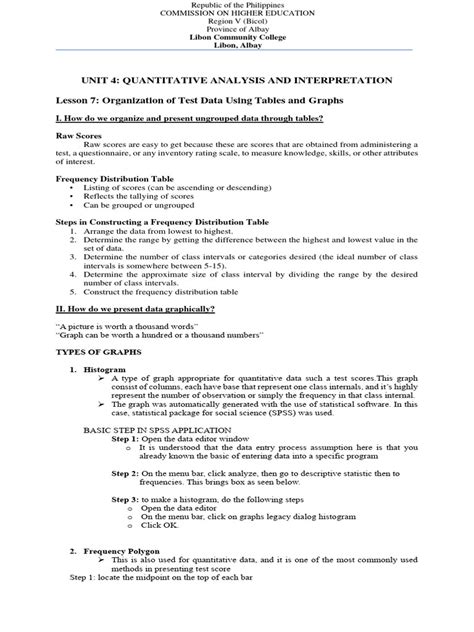 Unit 4 Quantitative Analysis And Interpretation Pdf Quartile Standard Score