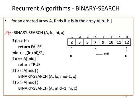 Lecture 5 67 Divide And Conquer And Method Of Solving Recurrences Pdf