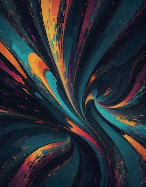 Premium Photo Dynamic Swirl Of Abstract Shapes Generative Ai