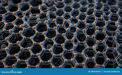 Single Layer Of Carbon Atoms In Hexagonal Lattice Royalty Free Stock