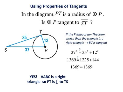 PPT Lesson 6 1 Properties Of Tangent Lines To A Circle PowerPoint Presentation ID 2106978