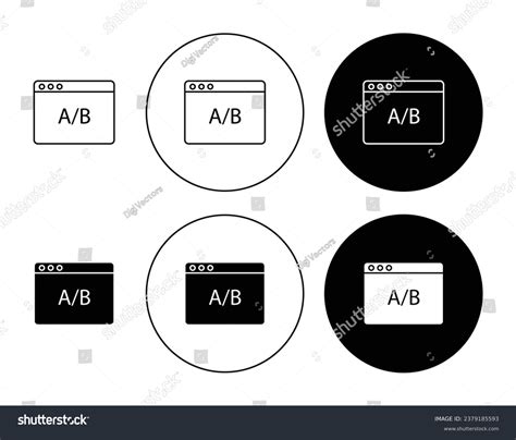 Ab Testing Icon Set Black User Stock Vector Royalty Free 2379185593