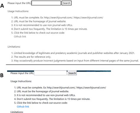 The User Interface For The Academic Journal Predatory Checking System
