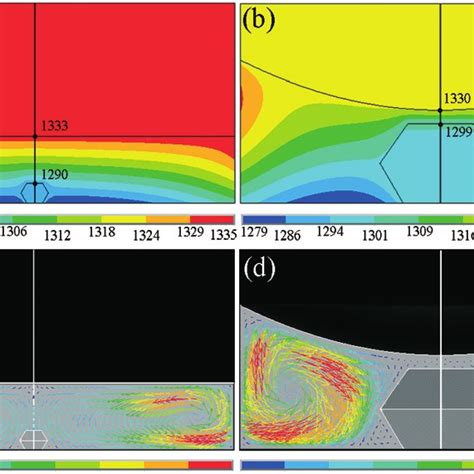 The Distributions Of Temperature And Convection Fields At Different Download Scientific Diagram