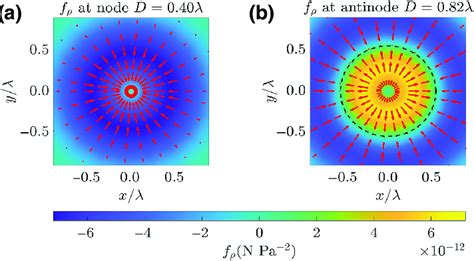 Radial Component Of The Acoustic Radiation Force F ρ In The Download Scientific Diagram