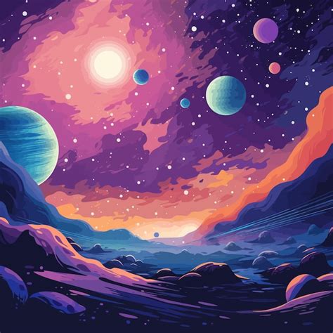 Premium Vector Simple Vector Space Themed Background