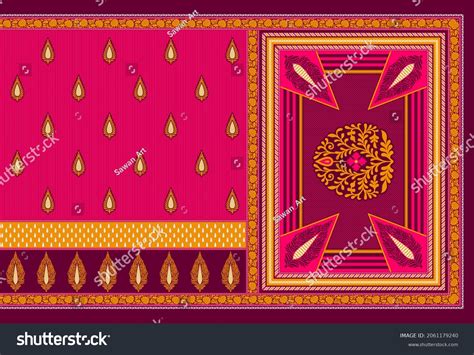 Textile Patterns Printed Designs Sari Dress Stock Illustration 2061179240 Shutterstock