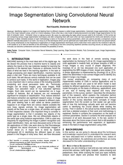 Lecture 13 Image Segmentation Using Convolutional Neural Network Pdf Image Segmentation