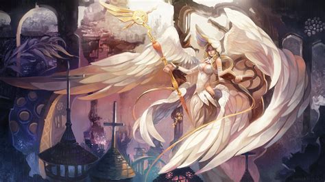 Angel Blondehair Blueeyes Book Breasts Building Cleavage Cross Dress