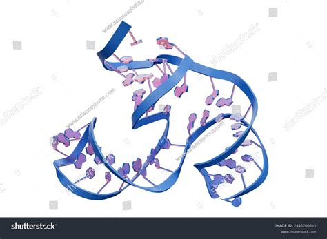 Structure Aptamer Digital 3d Artwork Illustration Stock Illustration