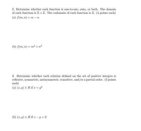 Solved 4 Determine Whether The Given Relation Is An