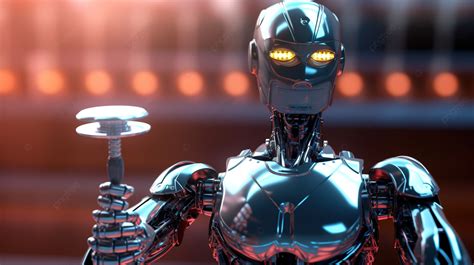 인터넷 법 개념을 묘사하는 의사봉 판사가 있는 안드로이드 로봇 또는 인공 지능 로봇의 3d 렌더링 3d 로봇 로봇 마스코트