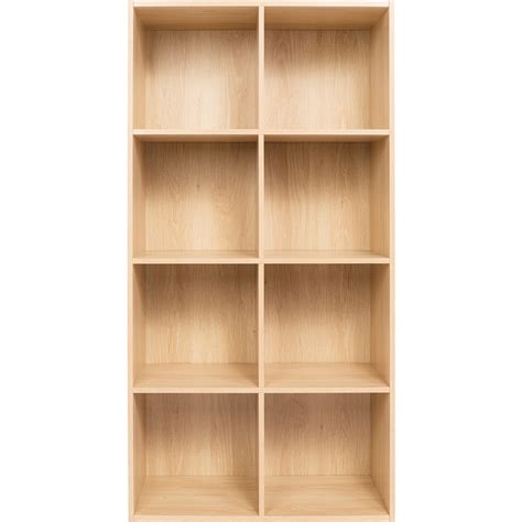 Openook 8 Cube Shelf Storage Unit Oak Big W