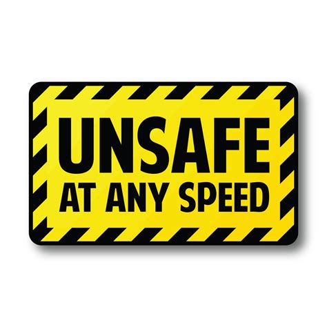 Unsafe At Any Speed Sticker The Official Fna Store