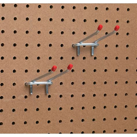 4 In Double Arm Safety Tip Straight Pegboard Hook 2 Count Hemlock